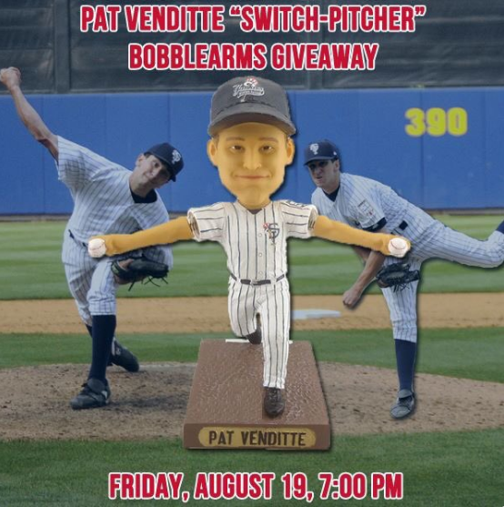 Team Italia switch-pitcher Pat Venditte immortalized with Yankees ...